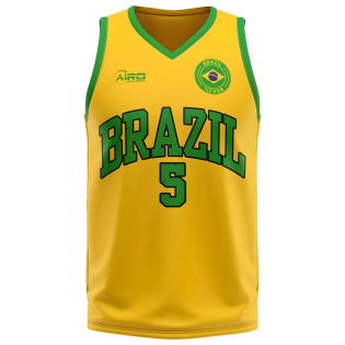 Brazil Home Concept Basketball Shirt [BRAZILBASKETBALL] - Uksoccershop