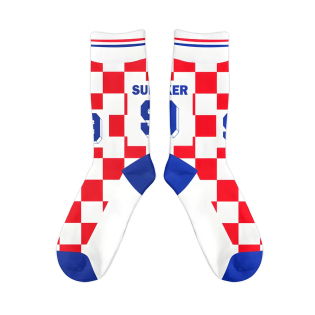 Croatia 1996 Davor Suker Retro Football Socks [SUKER96SOCKS] - Uksoccershop