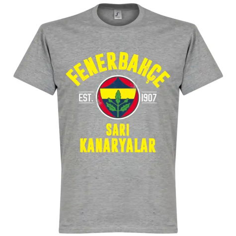 Fenerbache Established T-Shirt - Grey [TSHIRT-Grey-263911] - Uksoccershop