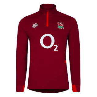 2023-2024 England Rugby Midlayer Top (Tibetan Red) [98942U-LTY ...
