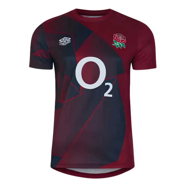 2023-2024 England Rugby Warm Up Jersey (Tibetan Red) [99012U-LYU ...