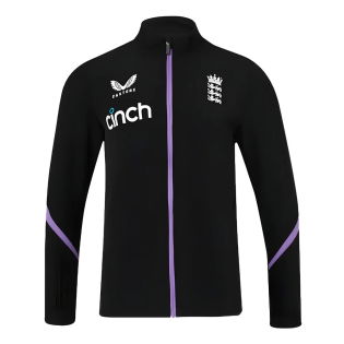 2024 England Cricket Anthem Jacket (Black) [TM6811-009] - Uksoccershop