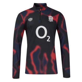2024-2025 England Rugby Warm Up Mid Layer O2 (Black) - Kids [90768M-MPD ...