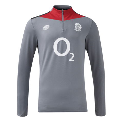 2024-2025 England Rugby Mid Layer Top O2 (Grey) - Kids [90633M-ML7 ...