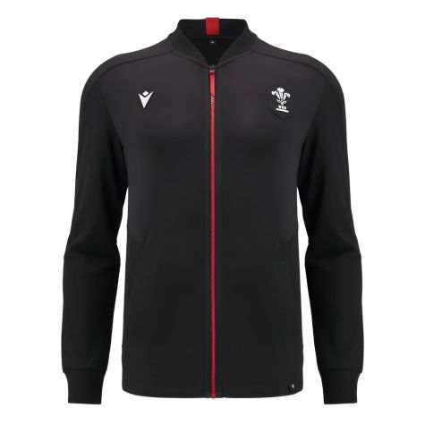 2024-2025 Wales Rugby Anthem Jacket (Black) [600037850001] - Uksoccershop