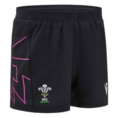 2024-2025 Wales WRU Away Rugby Pathway Shorts (Black) [600037770001 ...