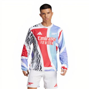 2024-2025 Arsenal Pre-Match Warm Up Top (Red) [JE7564] - Uksoccershop