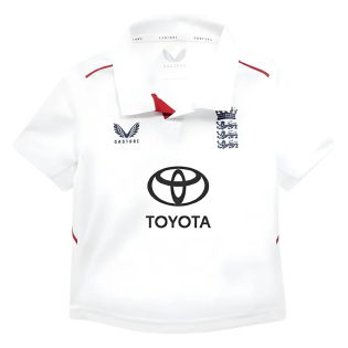 2025-2026 England Cricket ECB Test Replica SS Shirt (White) - Infant ...