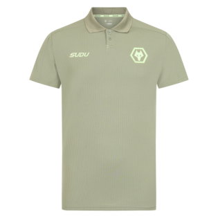 2025-2026 Wolves Players Travel Polo Shirt (Khaki) [2400720] - Uksoccershop