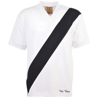 TOFFS Classic Retro White Short Sleeve Shirt With Black Tape ...