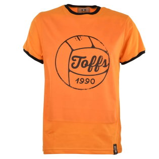 TOFFS Football T-Shirt - Amber/Black Ringer [TOFFSPRINT0082] - Uksoccershop