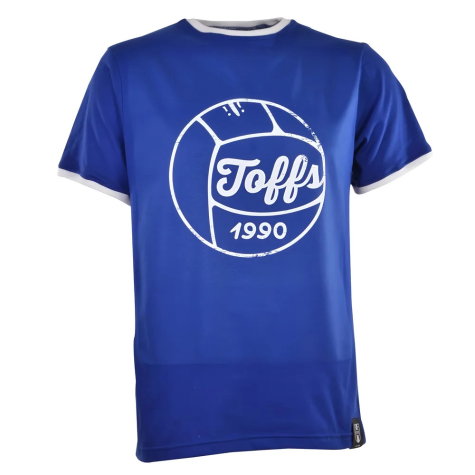 TOFFS Football T-Shirt - Royal/White Ringer [TOFFSPRINT0085] - Uksoccershop
