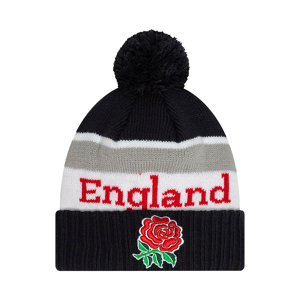 England Rugby Wordmark Navy Jake Beanie Hat [60346177] - Uksoccershop